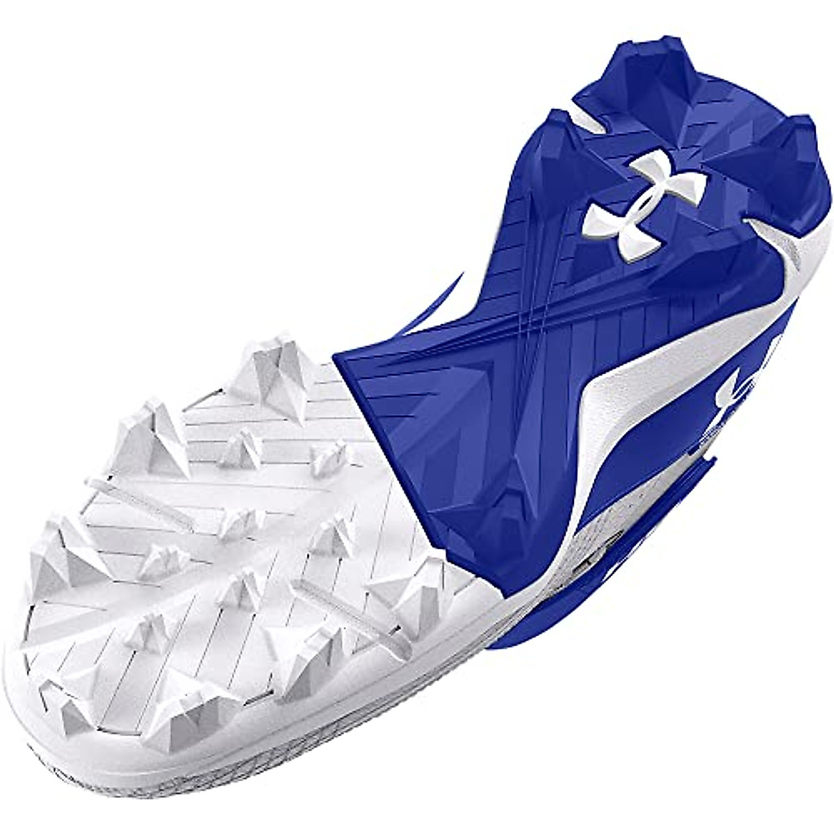 Under Armour Baby Boys Harper 7 Mid Junior Rubber Molded Cleat Baseball Shoe, (400) Royal/White/Royal, 11 Little Kid US