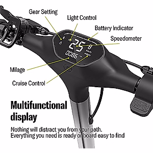 Lazy BOT X Electric Scooter 350W (500W Max) Motor, Best Battery up to 28 Mile Range, 18 MPH, Triple Pro-Disc Brakes, 10" Tires, Headlight, Front + Rear Suspension