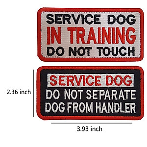 Lightbird 6 PCS Service Dog in Training/Working/Stress & Anxiety Response Embroidered Hook & Loop Morale Patches