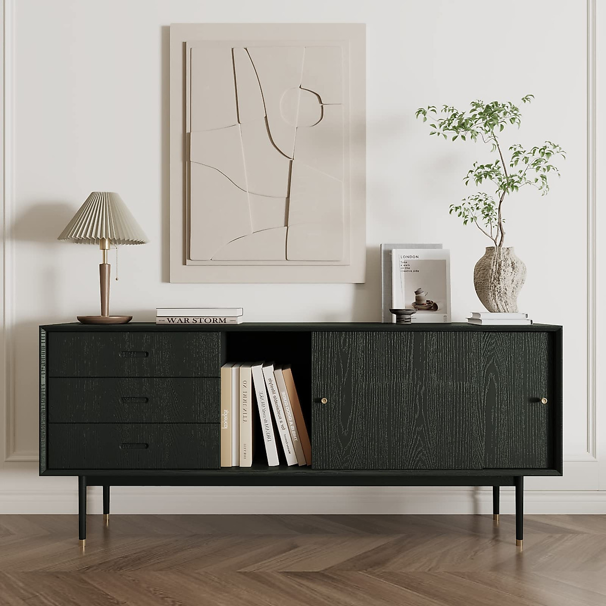 CRE8TIVE Dark Green Wood Contact Paper for Cabinets Faux Wood Wallpaper Peel and Stick Wood Grain Contact Paper Self Adhesive Removable Wood Vinyl Wrap for Bedroom Countertops Lockers Shelves 12"x80"