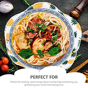 Cabilock Hot Bowl Holder 2pcs Insulated Bowl Holder Microwave Bowl Cozy Plate Huggers Safe Plate Huggers for Microwave Heating Soup Leftover Food Meals Hot Bowl Cozy