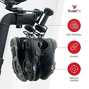 Metal Shoe Rack for Peloton Bike, Does NOT Fit Bike+, Holds 2 Pairs of Peloton Shoes, Space-Saving Shoe Hanger and Shoe Holder, Perfect Accessories for the Original Peloton Bike Rides (2-pack)