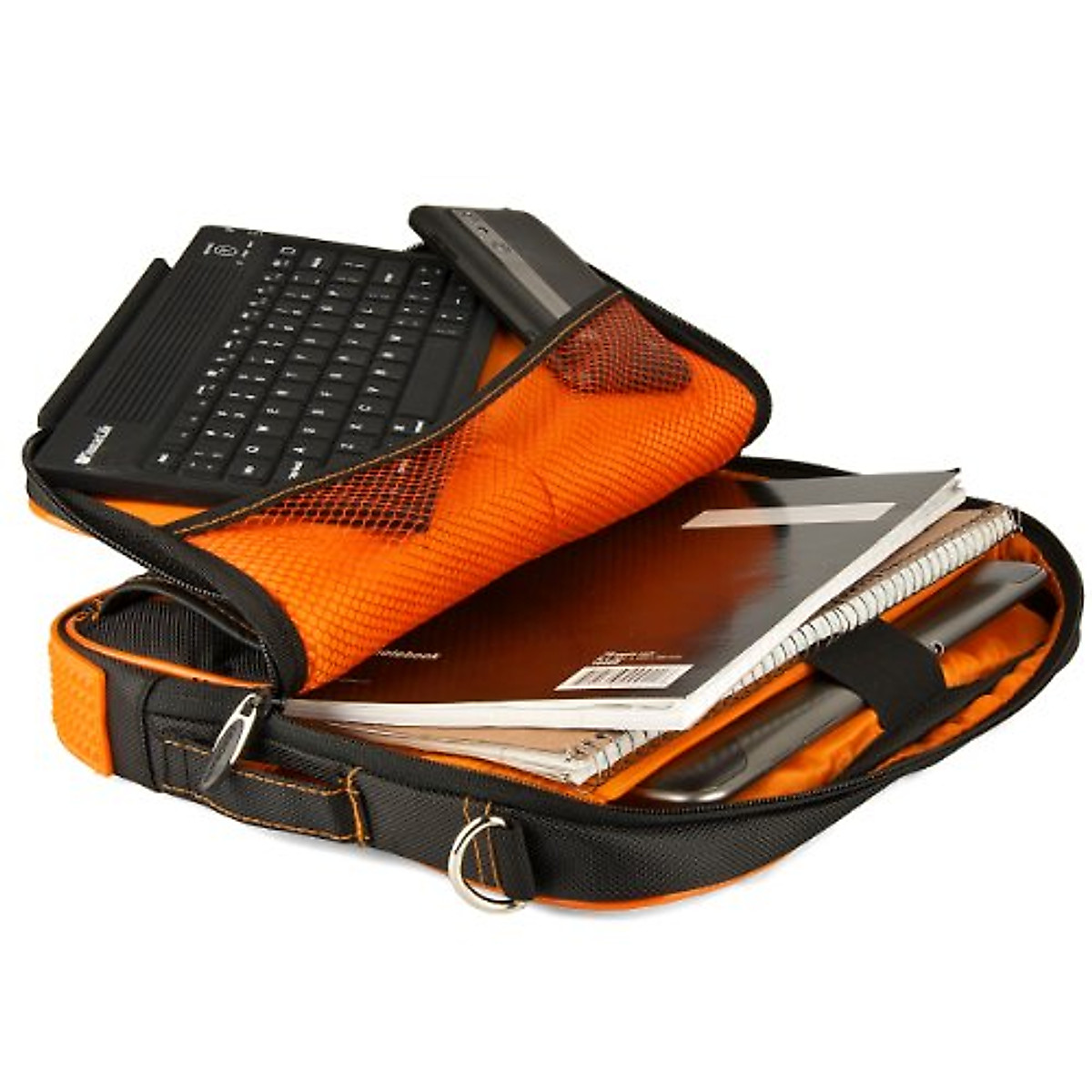 Orange Soft Travel Cross-Body Briefcase Bag Shoulder Carrying Case for MacBook Air 13-inch, Pro 13"