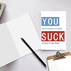 BENNLOOS Sarcasm Leaving Definition Card for Work Bestie Friend, Rude Farewell Gifts for Coworkers, Naughty Going Away Gifts for Women Men, Funny Goodbye Cards for Him Her