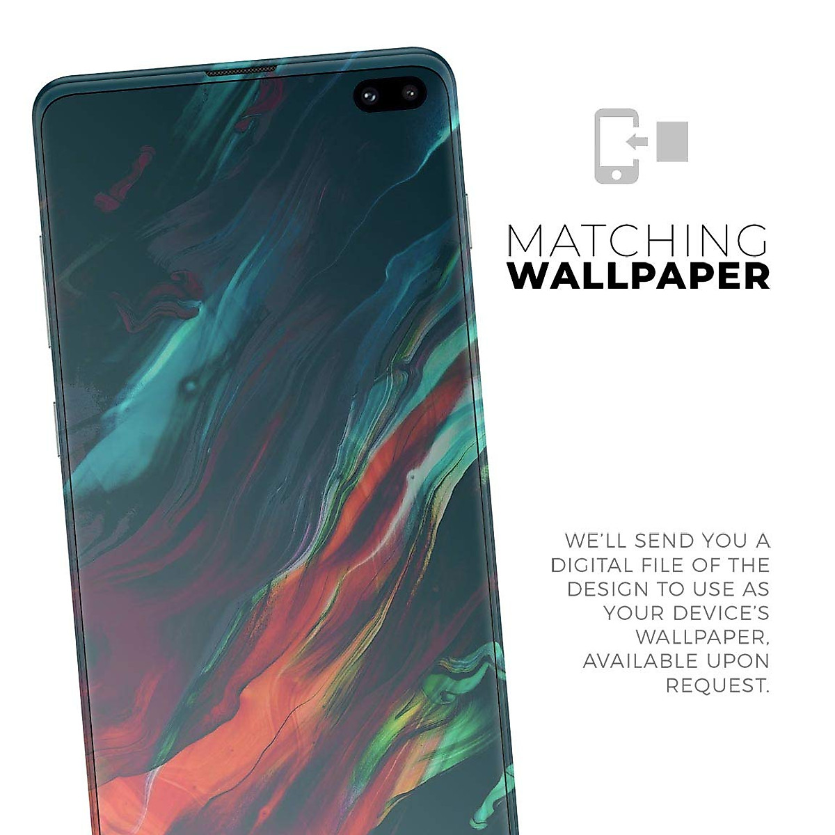 DesignSkinz Liquid Abstract Paint Remix V16 Protective Vinyl Decal Wrap Skin Cover Compatible with The Samsung Galaxy S20 (Screen Trim & Back Glass Skin)