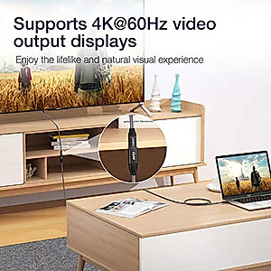 LEIRUI USB C 10Gbps Data Transfer, 100W Fast Charging, 4K 60Hz Video Output Extension Cable, 1 Feet, USB Type C Male to Female