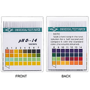 Plastic pH Test Strips, Universal pH 0-14, Test Paper Extensive Test Paper Litmus pH Test with Storage Case for Test Body Acid Alkaline pH Level Skin Care Aquariums Drinking Water (200)