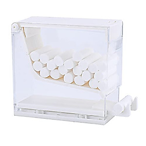 faruijie Dental Cotton Roll Dispenser Holder Organizer Hygienic Cotton Roll Divider Professional Clinic Home Use Transparent Press Type