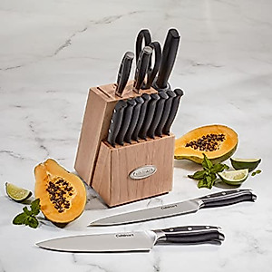 Cuisinart C77TRN-15P Nitrogen Collection 15-Piece Knife Block Set, Black
