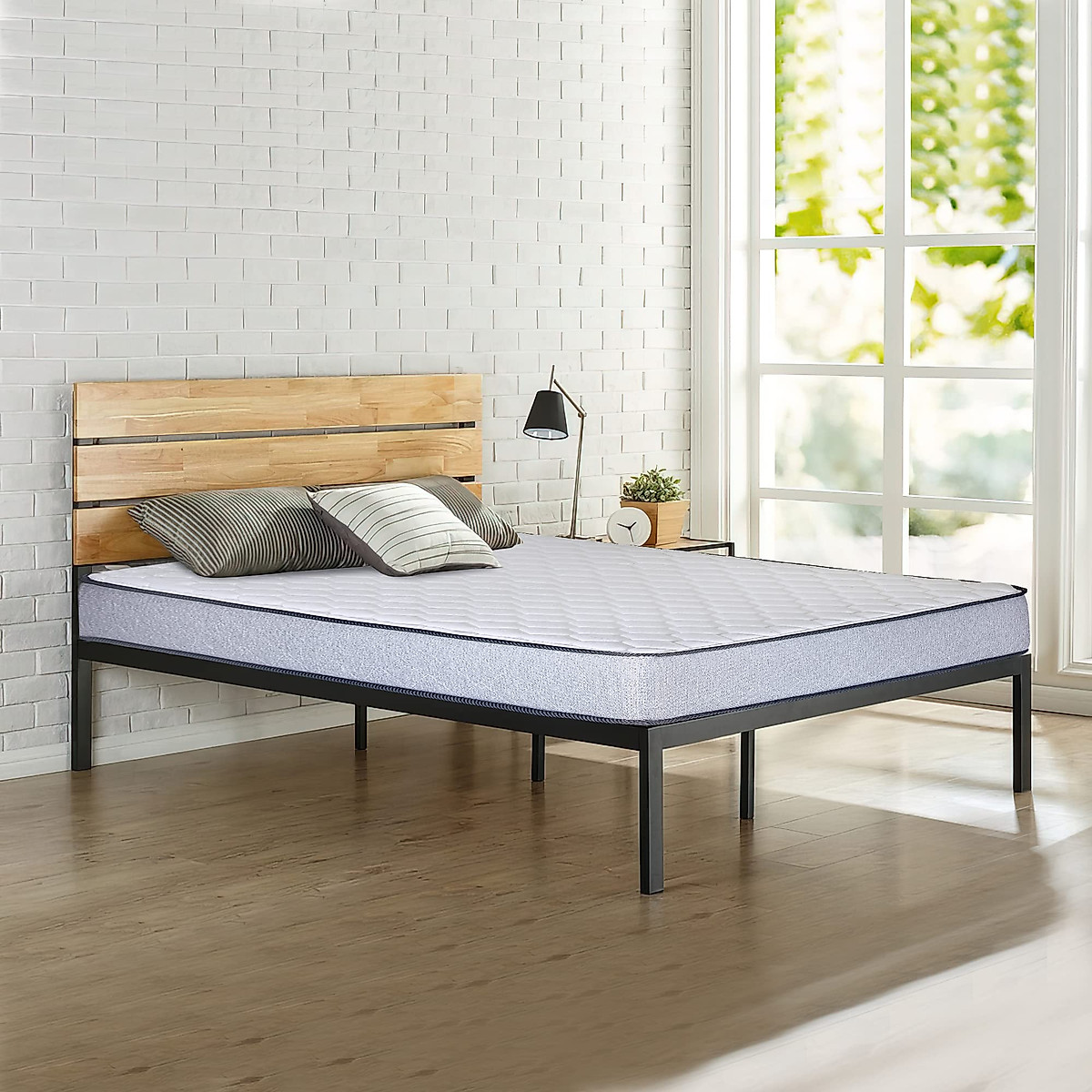 Treaton, Foam Mattress 5-Inch Medium Firm Tight top High Density Foam Mattress, Full XL, Gray