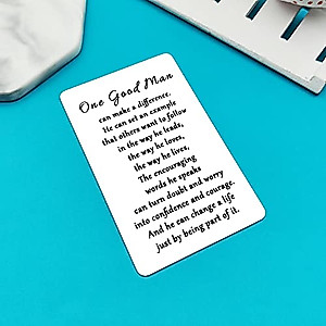 Xiahuyu Engraved Wallet Insert Card for Boyfriend Fiance Husband Good Man can Make a Difference Valentines Day Gifts Christmas Birthday Gifts Fathers Day Gift for Men Husband Uncle Dad Son Brother