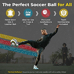 Perfect Soccer Inflatable Soccer Ball Size 5 for Adults & Kids