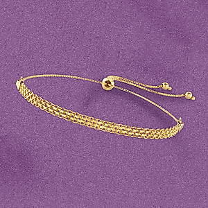 Ross-Simons 14kt Yellow Gold Bismark-Link Bolo Bracelet