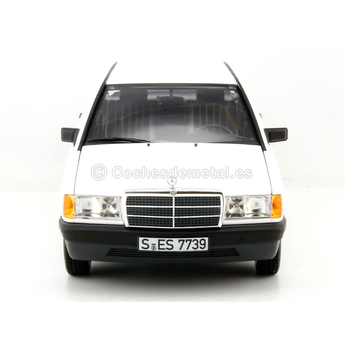 Norev NV183820 1:18 190E 1984-White Mercedes-Benz Collectable Model, Multi
