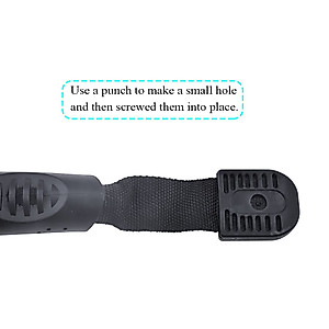 Hao Pro 28cm Length Kayak Carry Handle Less Slippery Comfortable Grip Quick Install Side Mount Nylon Rubber Replacement Accessory Black 2 PCS for Kayaks Cornhole Boards Suitcases Folding Tables