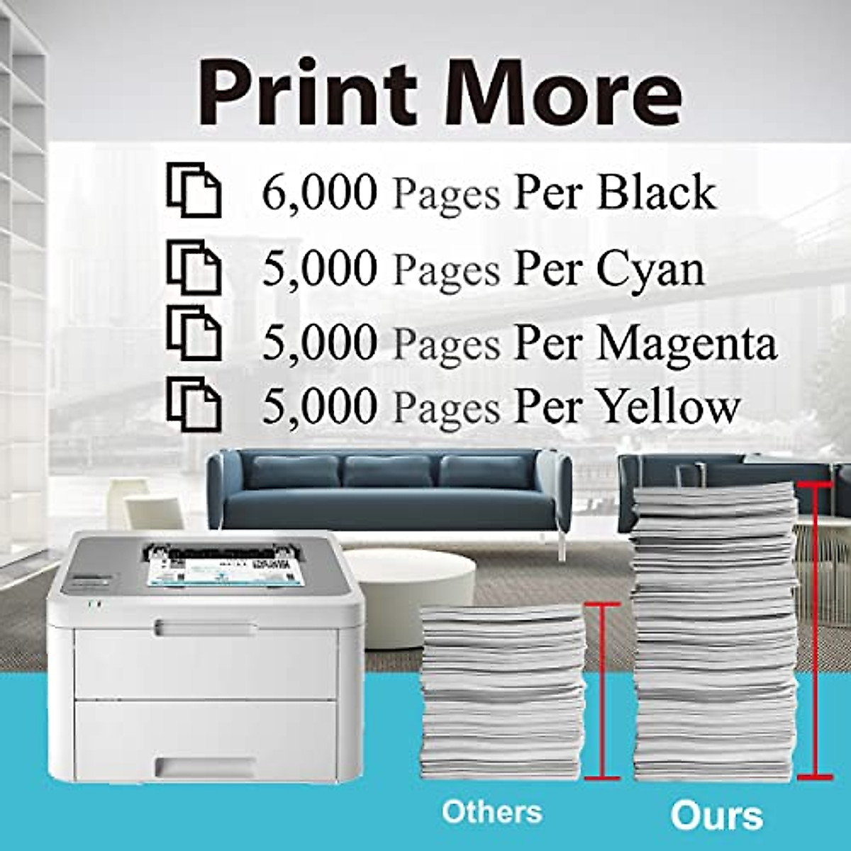 TG Imaging (5 Pack) Compatible LC3037 Ink Cartridge Replacement for Brother LC3039 LC-3037 LC-3039 Super High Yield for MFC-J5945DW MFC-J6545DW Pinrter (2B+CYM)