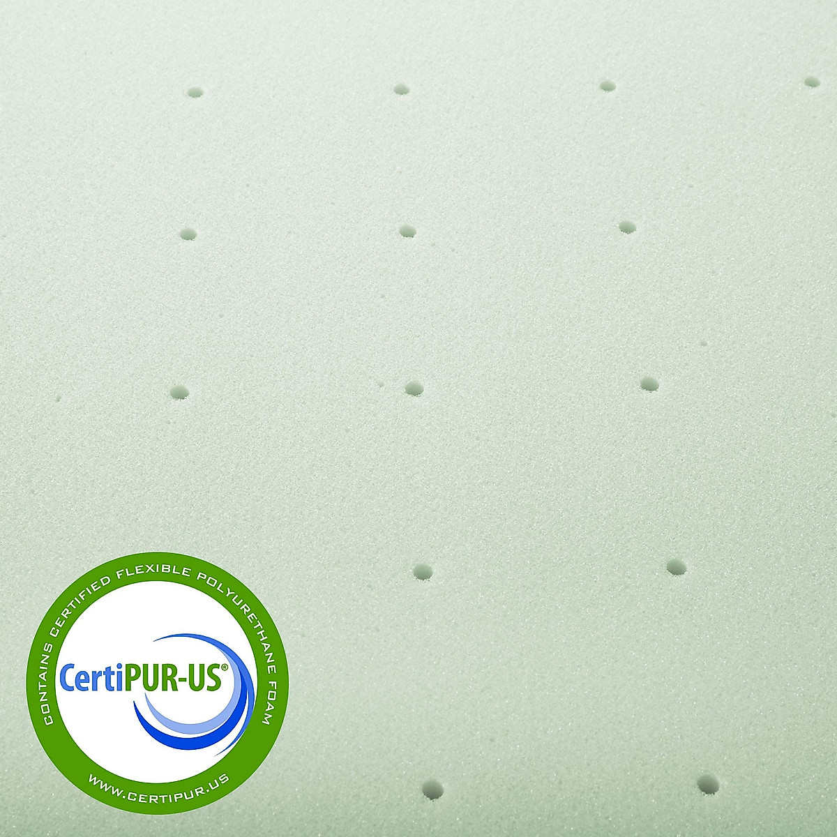 Best Price Mattress 2 Inch Ventilated Memory Foam Mattress Topper, Calming Green Tea Infusion, CertiPUR-US Certified, King