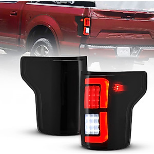 HAKA TOUGH LED Tail Lights Assembly Compatible with 2015 2016 2017 2018 2019 2020 Ford F150 F-150 Pickup Truck Black Smoked Taillights Brake Rear Lamps Accessories,Driver Side + Passenger Side