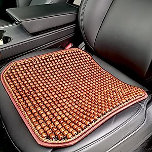INCH EMPIRE Summer Cool Natural Maple Beads 678pcs Car Seat Cover Office Home Chair Square Pad Breathable Cushion(Light Brown)