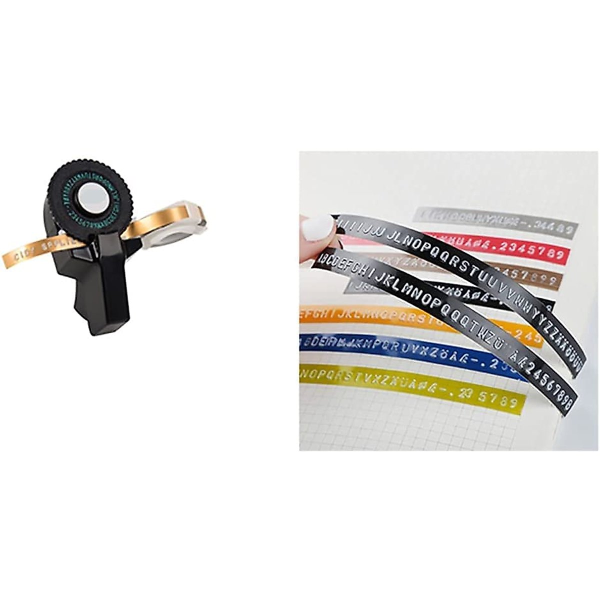 Manual Embossing Label Maker,Embossing Typewriter，Lettering Machine,Refill with Free 2 Tapes