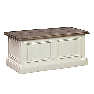 Amazon Brand - Stone & Beam FSC Certified Reclaimed Pine Storage Bench, 39"W, White