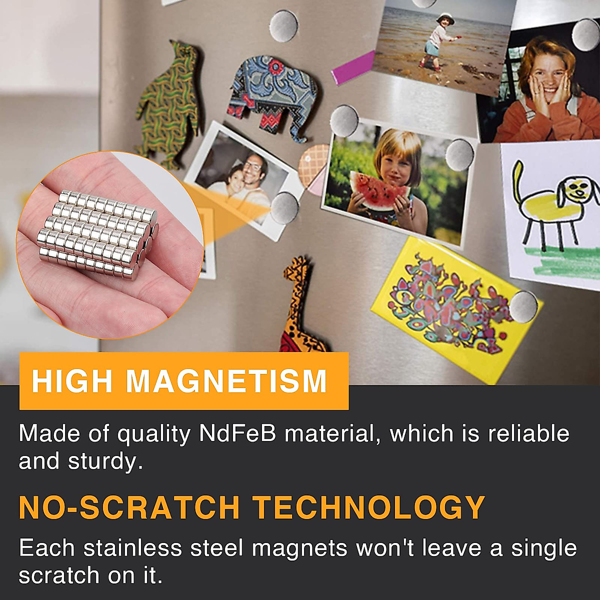 80 Pcs Small Magnets, 5x3mm Small Round Fridge Magnets, Multi-Use Tiny Mini Miniature Magnets Neodymium Disc Magnets for Fridge, Whiteboard, Crafts, Billboard, Office Magnets