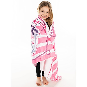 Funky Junque Two in One Beach Towel & Backpack: Sailor w/ Anchor - Pink Large