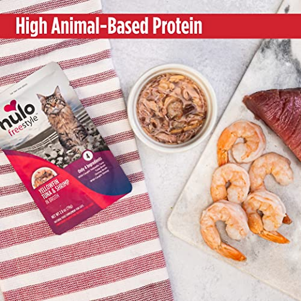 Nulo Freestyle Cat & Kitten Wet Cat Food Pouch, Premium All Natural Grain-Free Soft Cat Food Topper with Amino Acids for Heart Health and High Animal-Based Protein, 2.8 oz, 6 Count