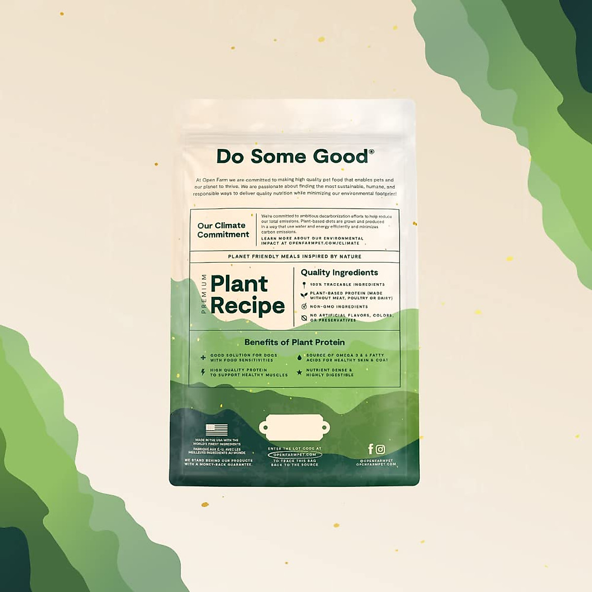 Open Farm Kind Earth Plant Based Dry Dog Kibble, Natural Vegan Dog Food, Source of Complete Protein, Nutrient-Dense, Highly Digestible, Hypoallergenic, Lower Carbon Footprint (3.5 Pound Pack of 1)