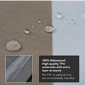 Elmara Outdoor Chair Covers – Waterproof, UV Fade-Resistant Patio Chair Covers Made of Heavy Duty Olefin – Durable All Weather Design Keeps Your Patio Furniture Safe (Bronze Stripe)