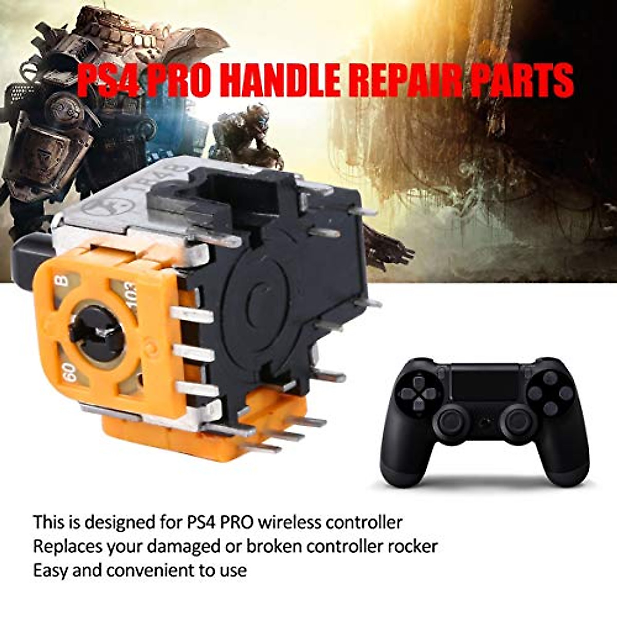 Module Thumb Stick Replacement 3D Analog Joystick for PS4 Pro Rodalind [Video Game]