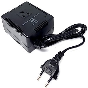 ELC 100-Watt Voltage Converter - Step Down - 220v to 110v / 240v to 120v Travel Power Converter - for Hair Straightener, Hair Dryer, Laptops and Chargers, CE Certified [3-Years Warranty]