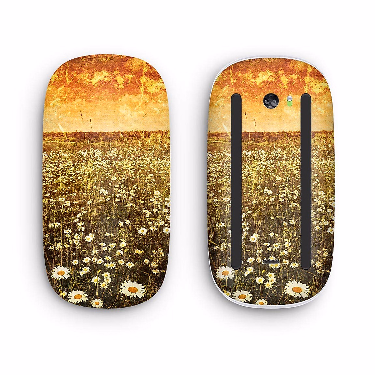 Design Skinz Vintage Glowing Orange Field Vinyl Decal Compatible with The Apple Magic Mouse 2 (Wireless, Rechargable) with Multi-Touch Surface