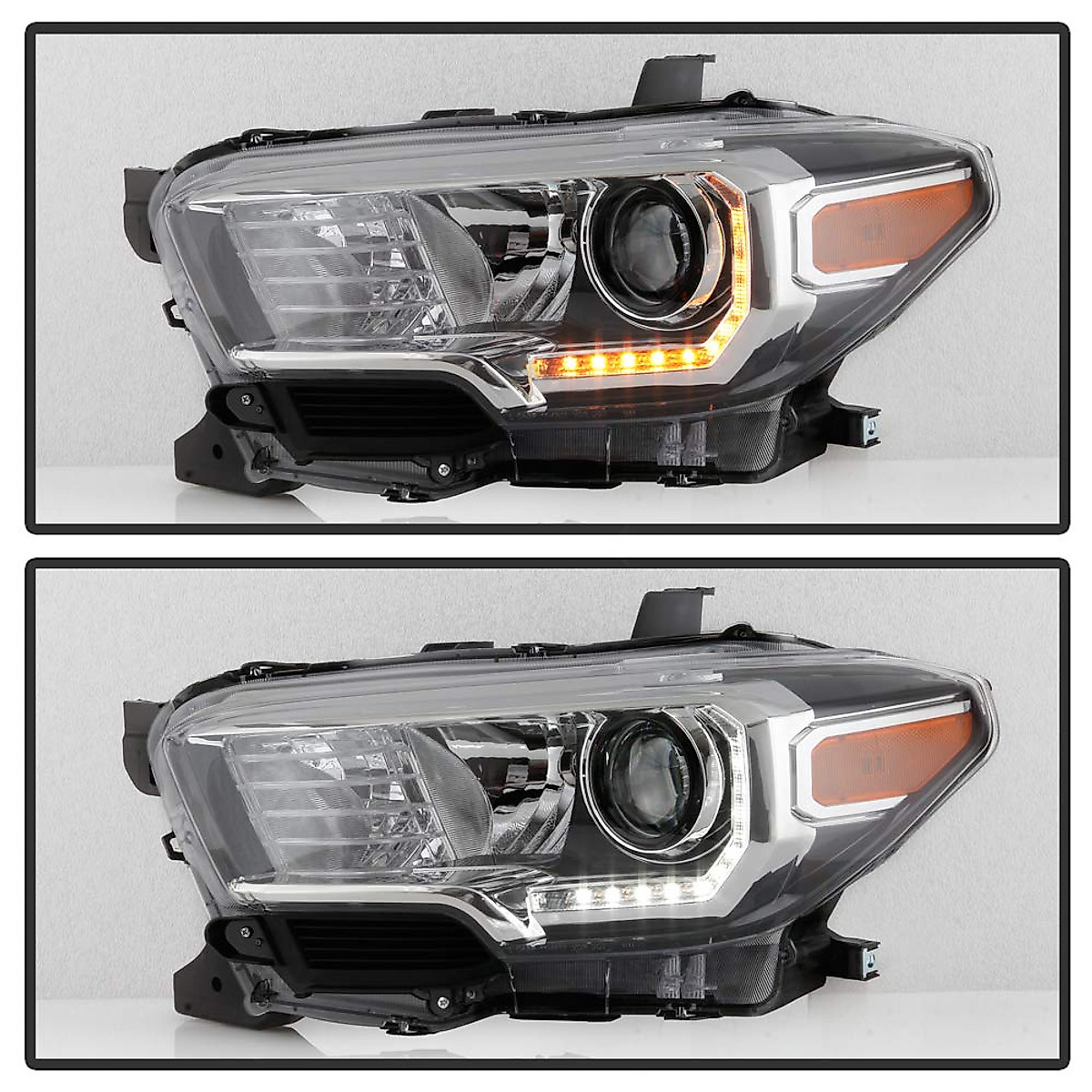 Carpart4u - Aftermarket Switch Back LED Projector Headlights For Toyota Tacoma 2016-2019 SR / SR5