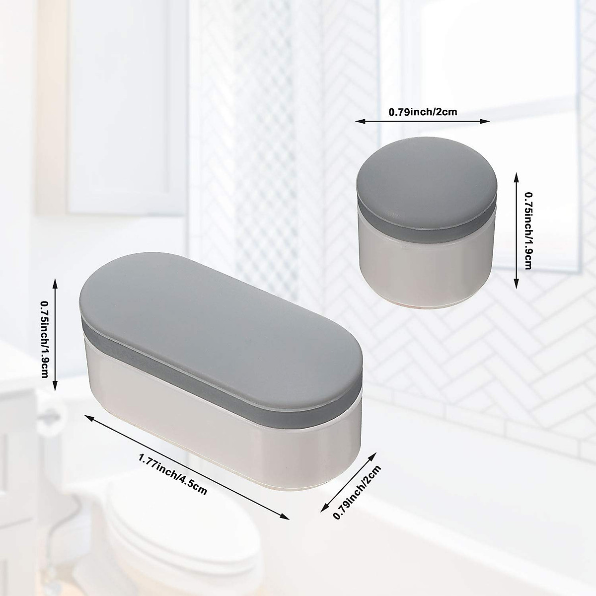 12 Pieces Universal Toilet Seat Bumpers Kit Toilet Bumpers with Strong Adhesive Rubber Bumpers Pads Replacement for Families, Hotels, Hospitals, School Toilet Seats