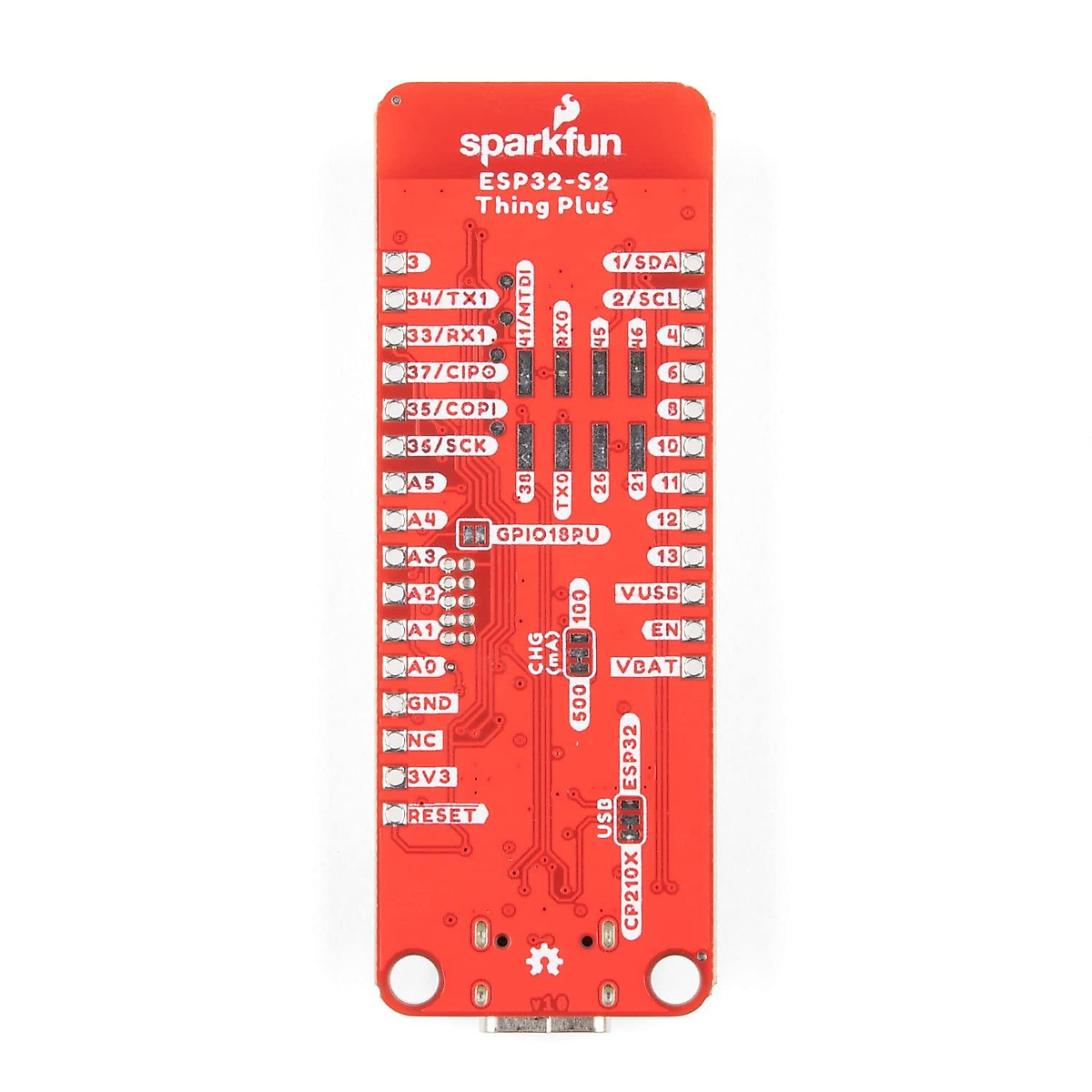 SparkFun Thing Plus - ESP32-S2 WROOM -No Bluetooth- Highly-Integrated Feather Form-Factor Development Board Equipped w/a 2.4 GHz WiFi System-on-Chip (SoC)- Transparent External Flash & RAM encryption