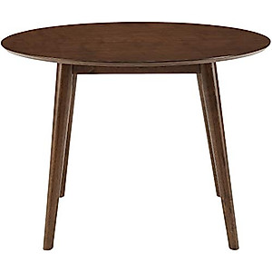 Crosley Furniture Landon Mid-Century Modern Round Wood Dining Table, Mahogany
