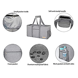 Dongawin（2pack Large Utility tote bag, waterproof, foldable and reusable storage bag, shopping bag, picnic bag, beach bag, etc.
