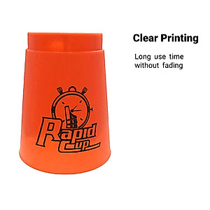 Quick Stacks Cups Sports Stacking Cups Speed Training Game Classic Interactive Challenge Competition Party Toy Set of 12 with Carry Bag-Red