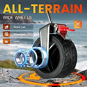 Overmont 200L Foldable Wagon Cart - 49.2" Extended Heavy Duty Collapsible Folding Utility Wagon with All-Terrain Big Wheels for Outdoor Camping Sports Garden Beach Grocery - 300lbs Support