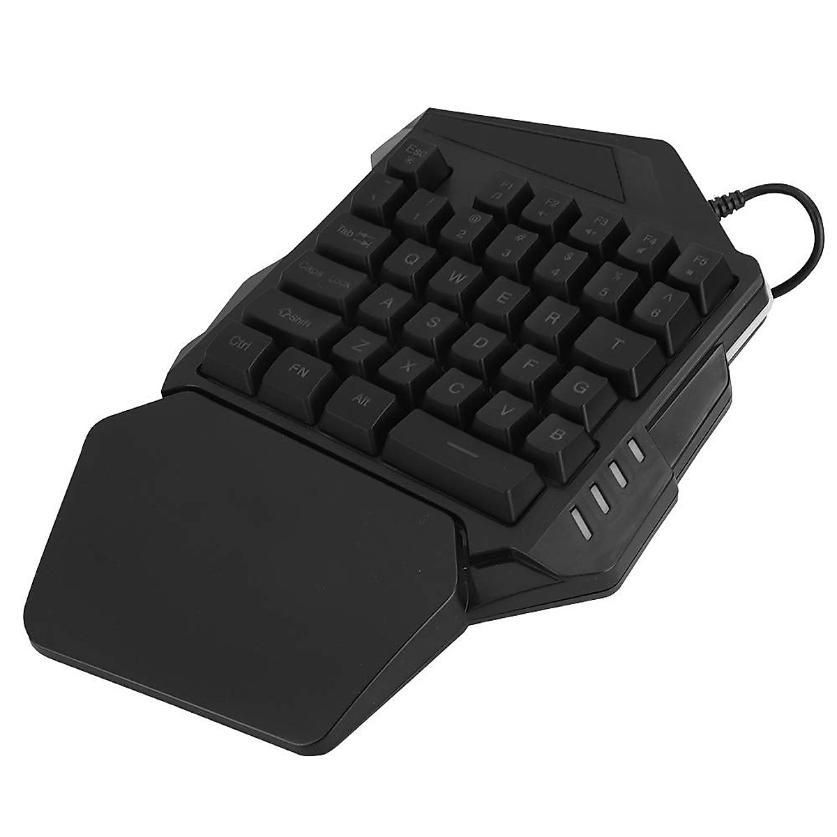 One Handed Gaming Keypad, Single Hand Membrane Keycap Gaming Keyboard with Breathing Lights Higher Achievement in The Game