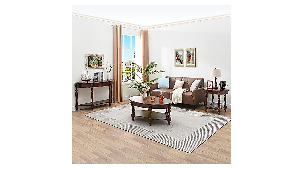 MODERION Solid Wood End Table - Elegant & Durable