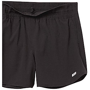 Amazon Essentials Women's 4" Stretch Woven Running Short, Black, Large