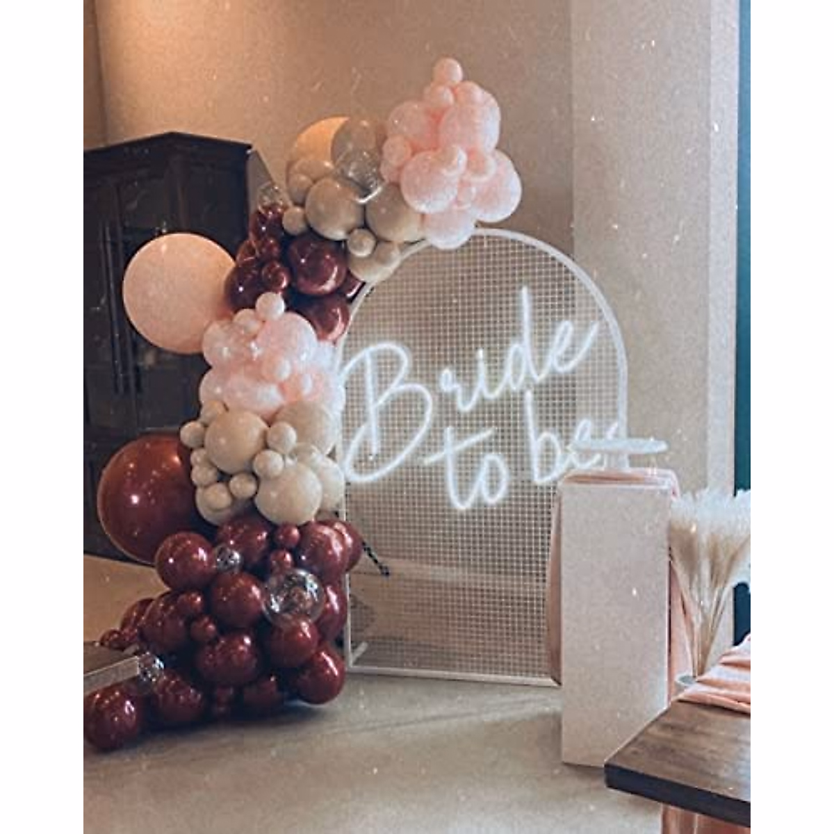 Chrome Burgundy Balloons 10 Inch Double-Layered Metallic Wine Red Ballons Latex 50PCS Burgundy Balloons for Parties Decoration Wedding Supplies Graduation Decor Baby Shower Decorations