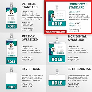 Customizable Red Horizontal Badge Buddy ID Backer Card - Double Sided Print - Durable and Water Resistant Ideal for Nurses, Doctors, and Healthcare Professionals