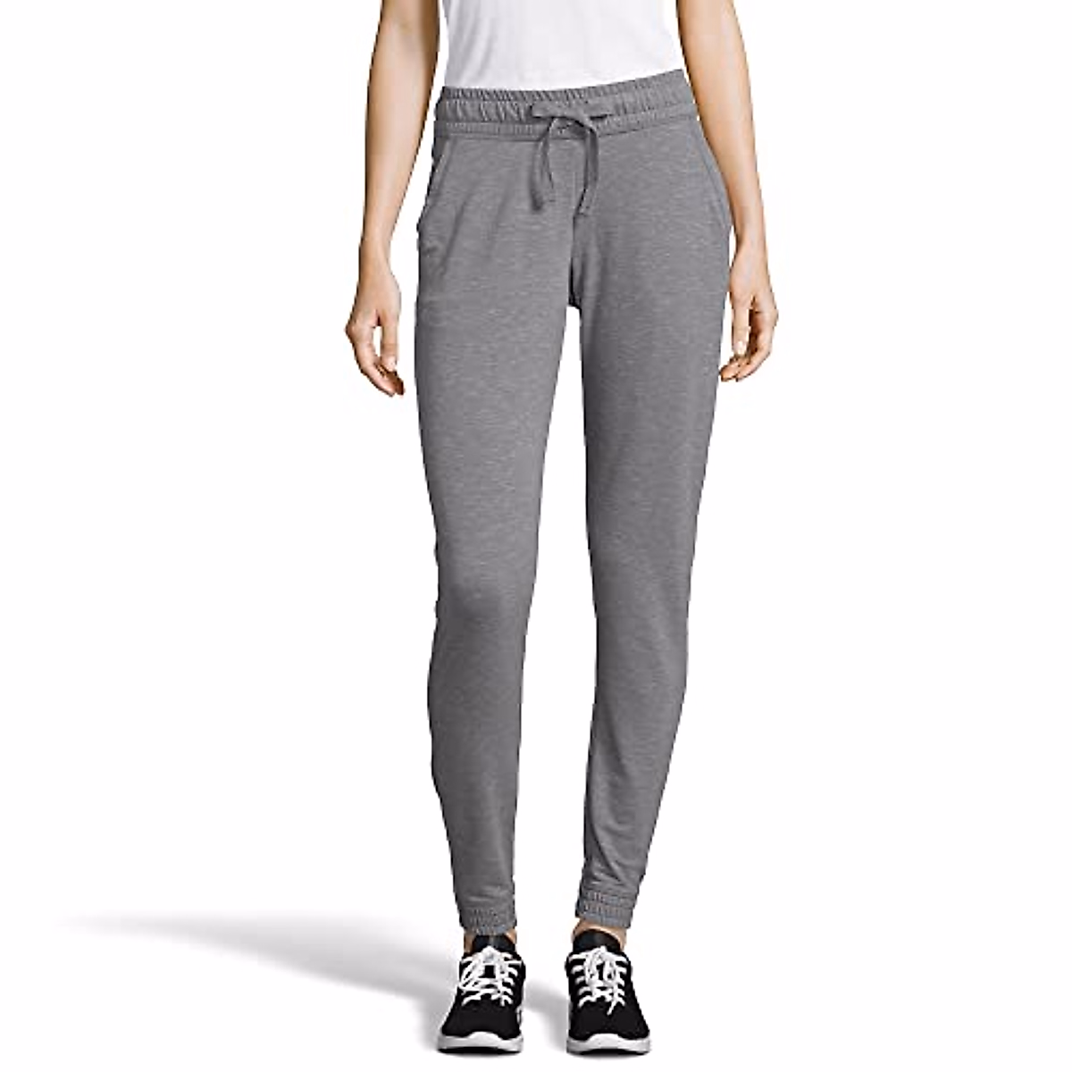 Hanes Womens Jogger With Pockets Athletic-sweatpants, Dada Grey Heather, Large US