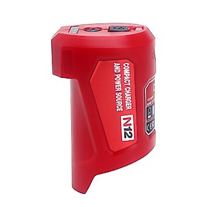 M-12 Battery Charger and USB Power Source Replace for Milwaukee M12 48-59-1201 49-24-2310 12V Compact Charger Compatible with M12 Heated Gear Heated Jacket 48-11-2420 48-11-2411 Lithium Batteries