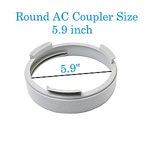 Portable Air Conditioner Exhaust Hose Coupler Window Adapter A/C Connector, 5.9 inch Suit for Air Conditioning Exhaust Port (Round)