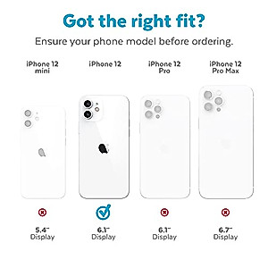 Speck Products CandyShell Pro Grip iPhone 12, iPhone 12 Pro Case, Raspberry Kiss Red/Slate Grey (137602-9240)