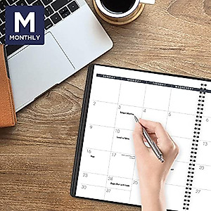 2022 monthly Planner & Appointment Book By At A Glance - Large 9" x 11" - Black - Professional Spiral Bound Annual 15 Month Schedule Calendar For Women And Men 70-950